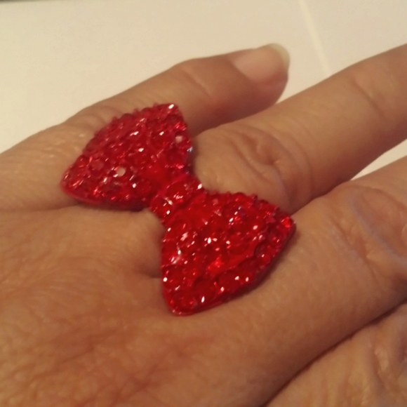Jewelry | Red Bow Ring Stretchable | Poshmark